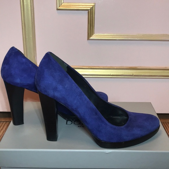 Nine West | Shoes | Nine West Blue Suede Heels | Poshmark